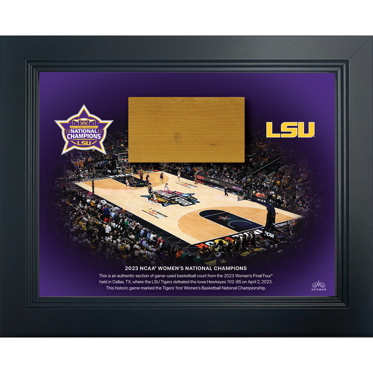 LSU Tigers 2023 Women's NCAA® National Championship Arena Frame - 13"x ...