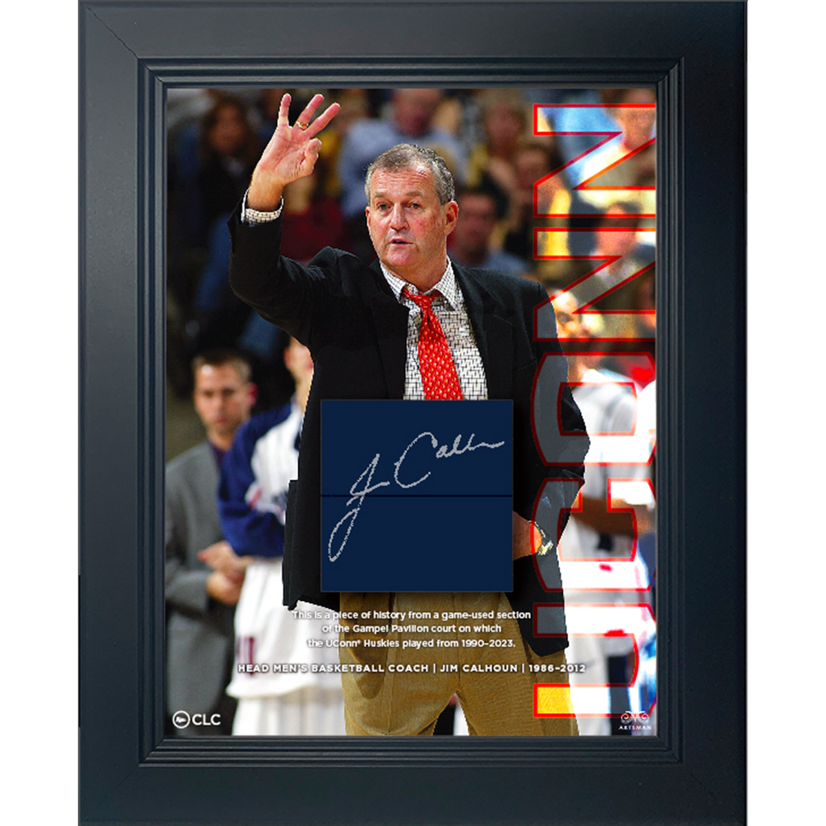 UConn Huskies Harry A. Gampel Pavilion Coach Jim Calhoun Autographed F ...